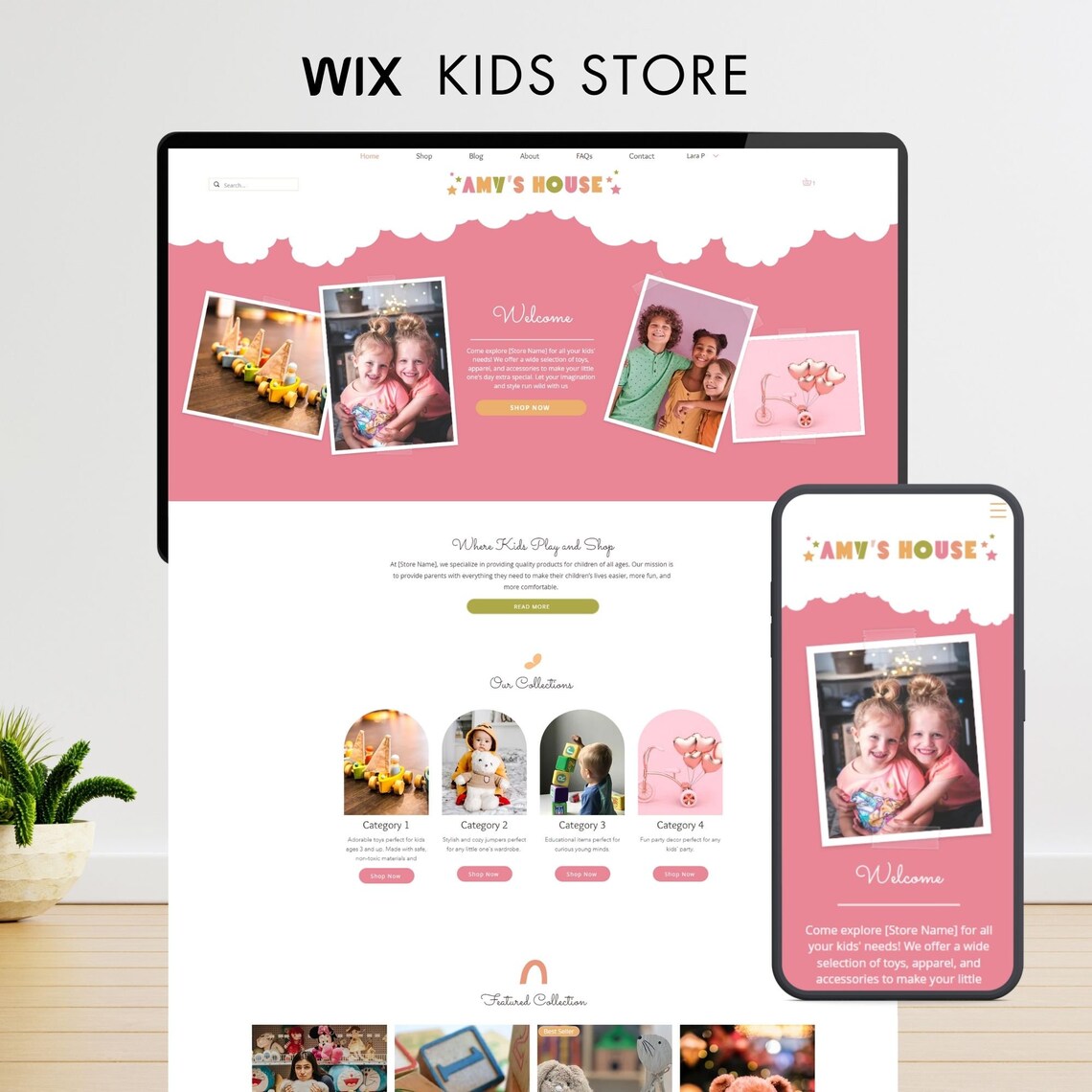 Wix Theme Kids Store Wix Website Template Wix Website Design Wix Theme ...