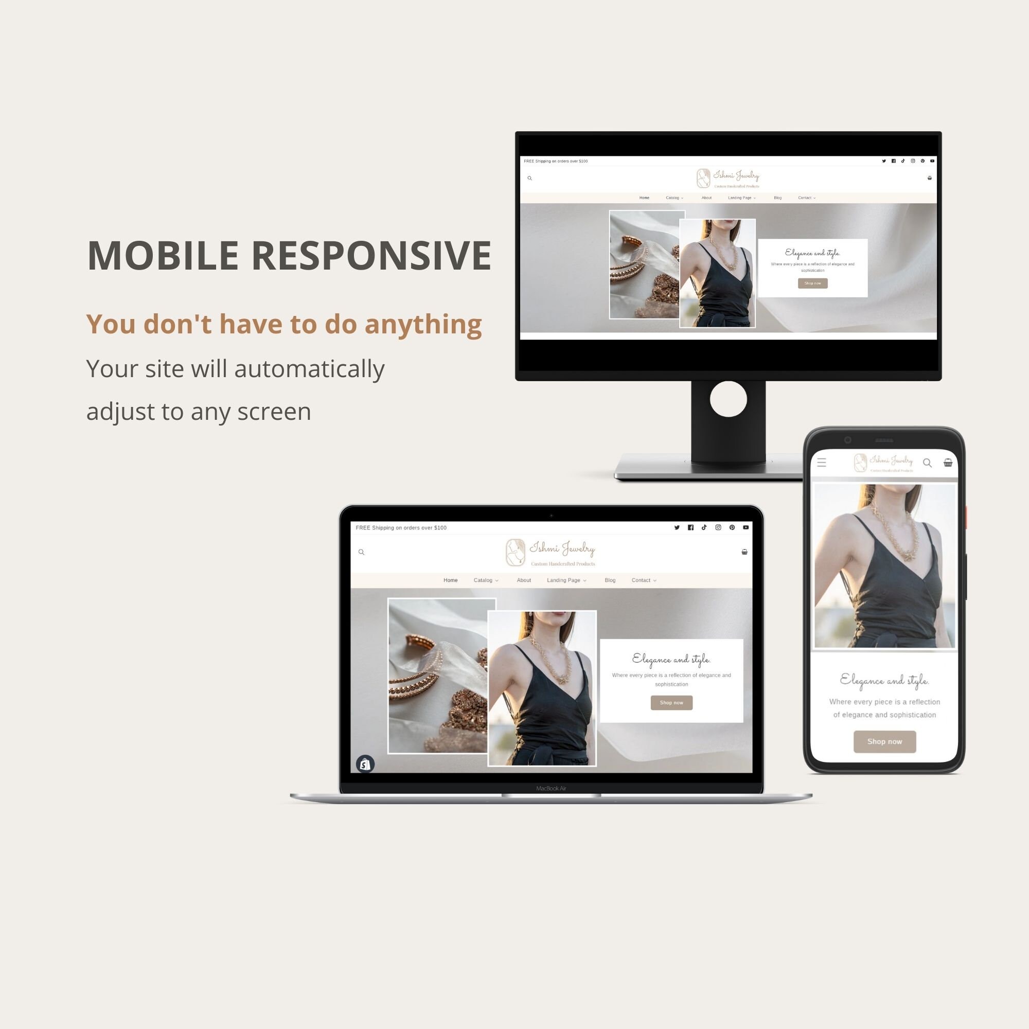Shopify Theme for Jewelry Store | Website Design Template for Shopify 2 ...