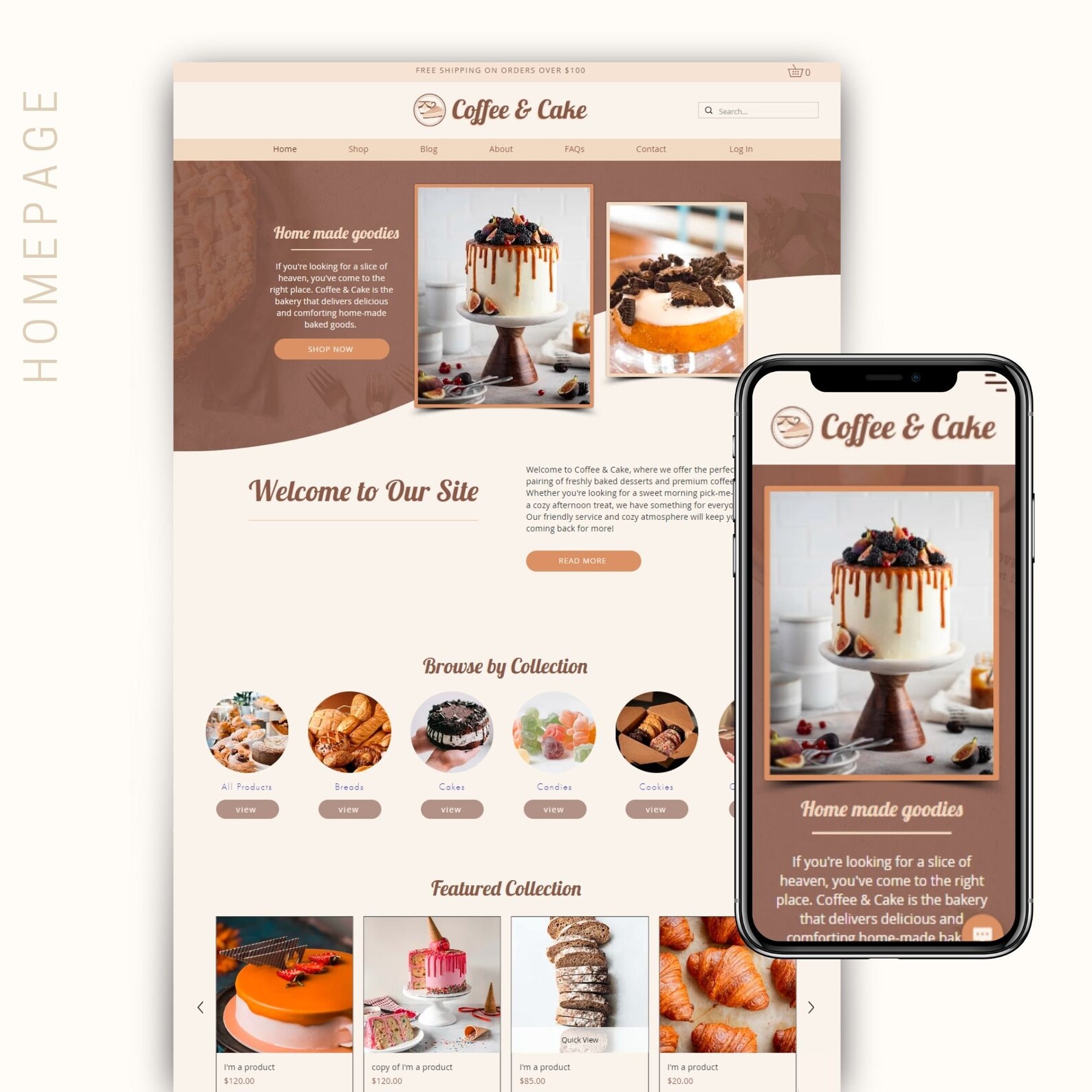 Bakery Website Template, Wix Website Template for Baking Business ...