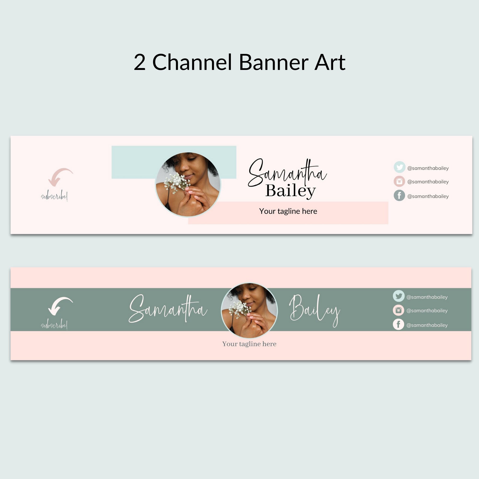 Youtube Channel Kit Youtube Branding Kit Editable Canva - Etsy