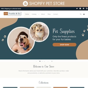 Pet Store Shopify Website Template, Pet Supplies Shopify Theme, Pet ...
