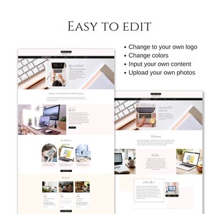 Wix Website Template, Virtual Assistant Website, Social Media Manager ...