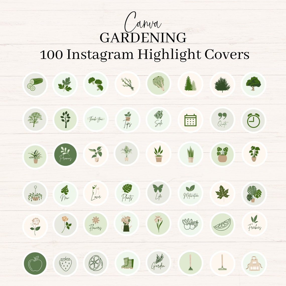 Gardening Instagram Highlight Covers, Plant Store Highlight Covers ...
