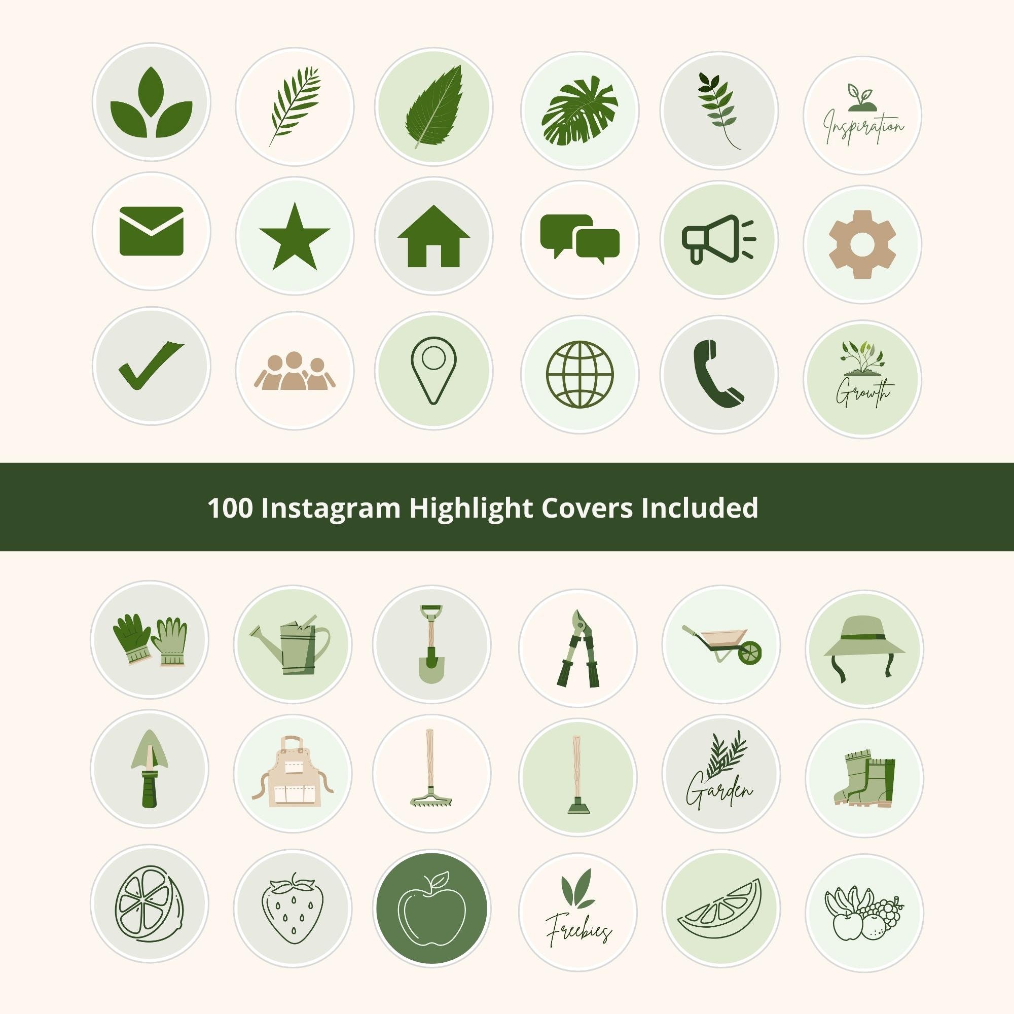 Gardening Instagram Highlight Covers, Plant Store Highlight Covers ...