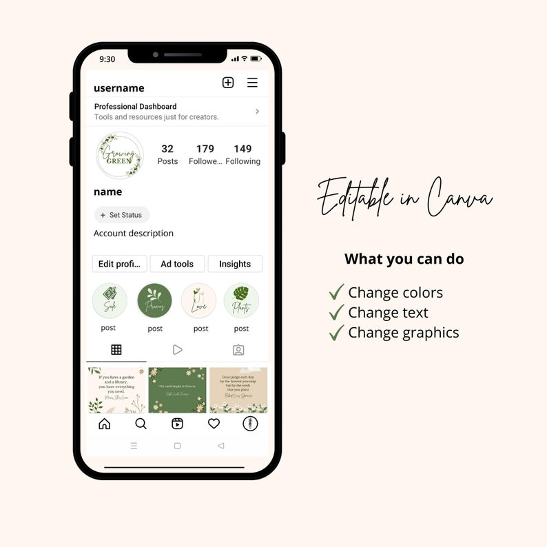 Gardening Instagram Highlight Covers, Plant Store Highlight Covers ...