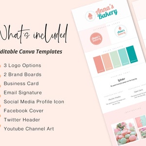 Canva Branding Bundle, Branding Kit, Complete Brand Kit, Premade Logo ...