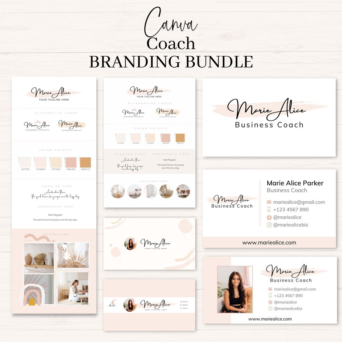 Canva Branding Bundle, Branding Kit, Complete Brand Kit, Premade ...