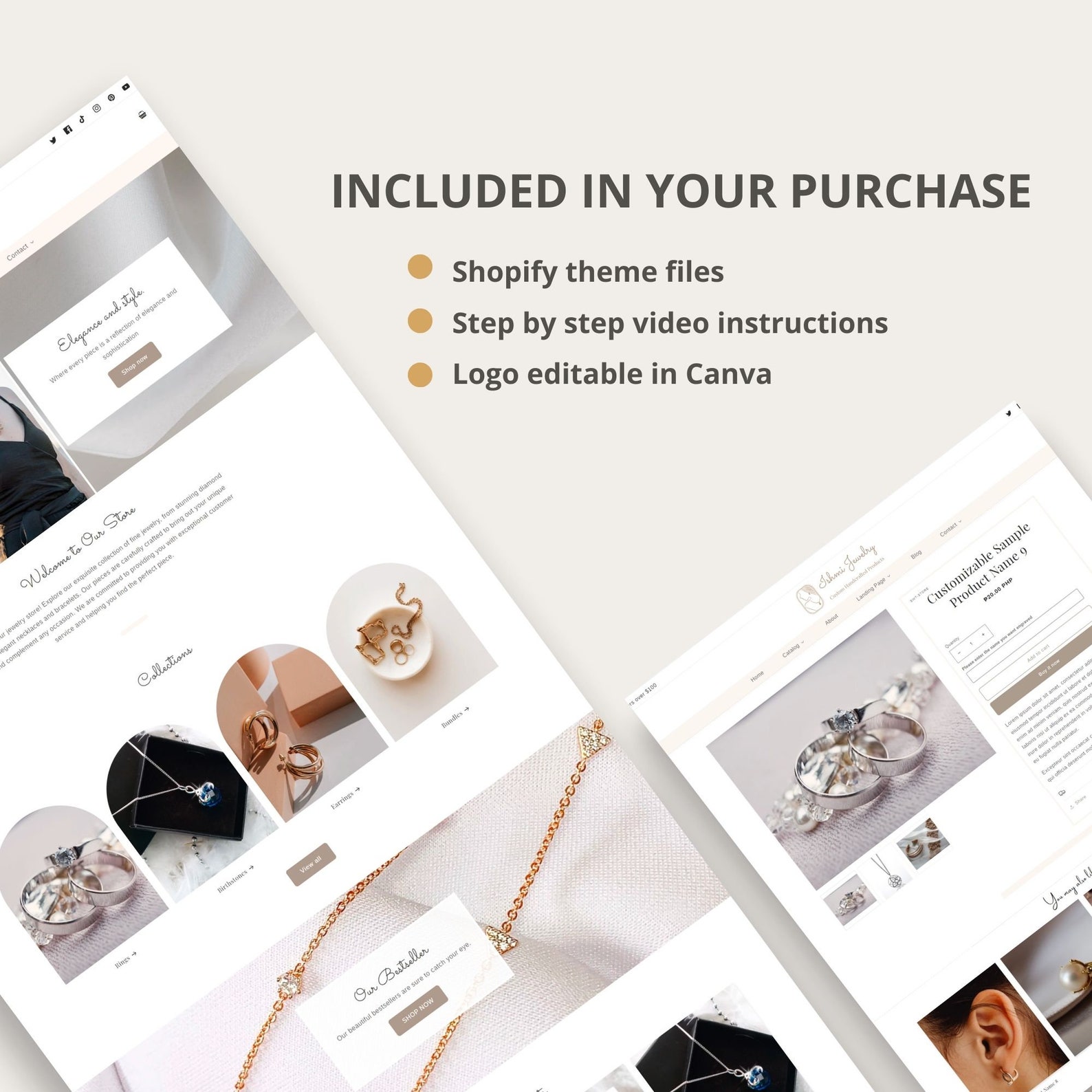 Shopify Theme for Jewelry Store | Website Design Template for Shopify 2 ...