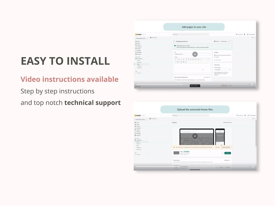 Shopify Website Template Shopify Theme Shopify Web Design - Etsy