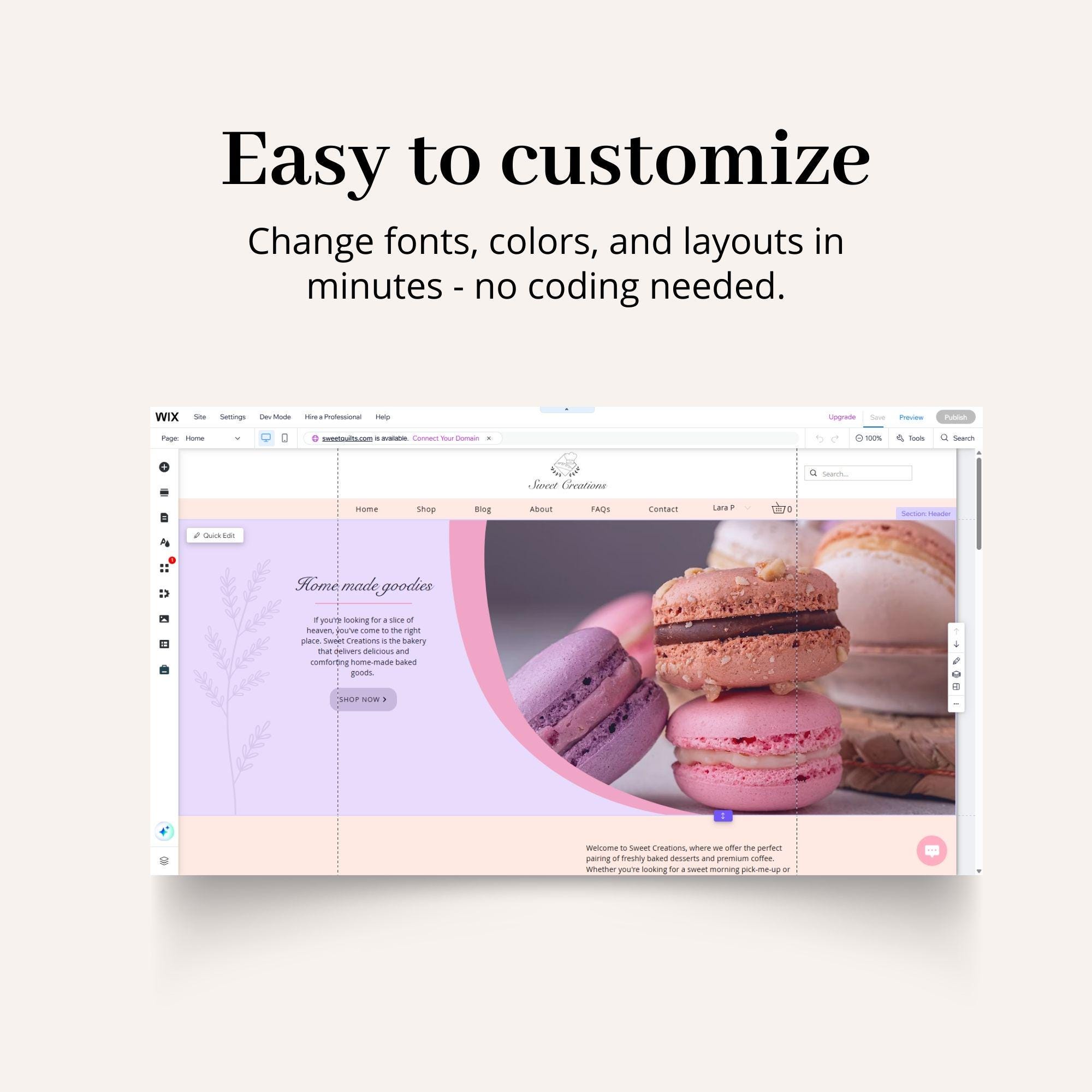 Bakery Website Template, Wix Website Template for Baking Business ...