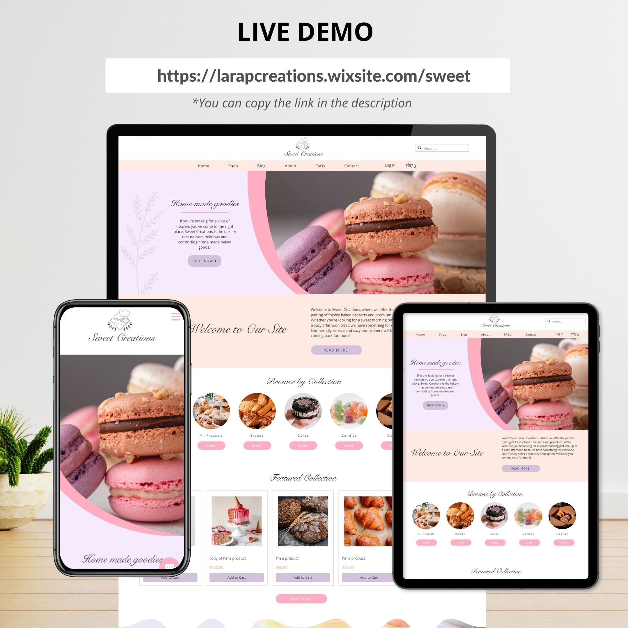 Bakery Website Template, Wix Website Template for Baking Business ...