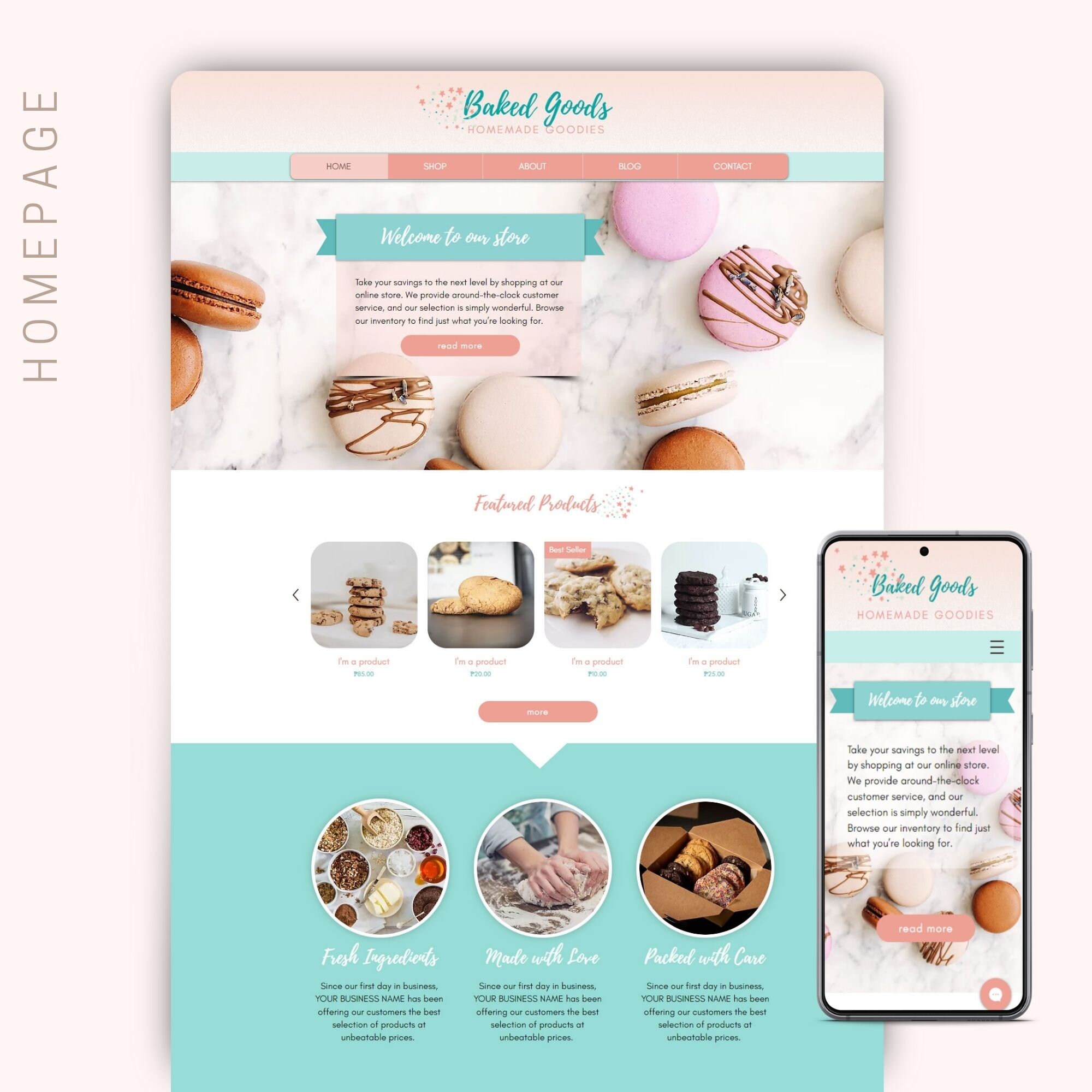 Wix Website Template, Bakery Website, Wix Web Template, Wix Website ...
