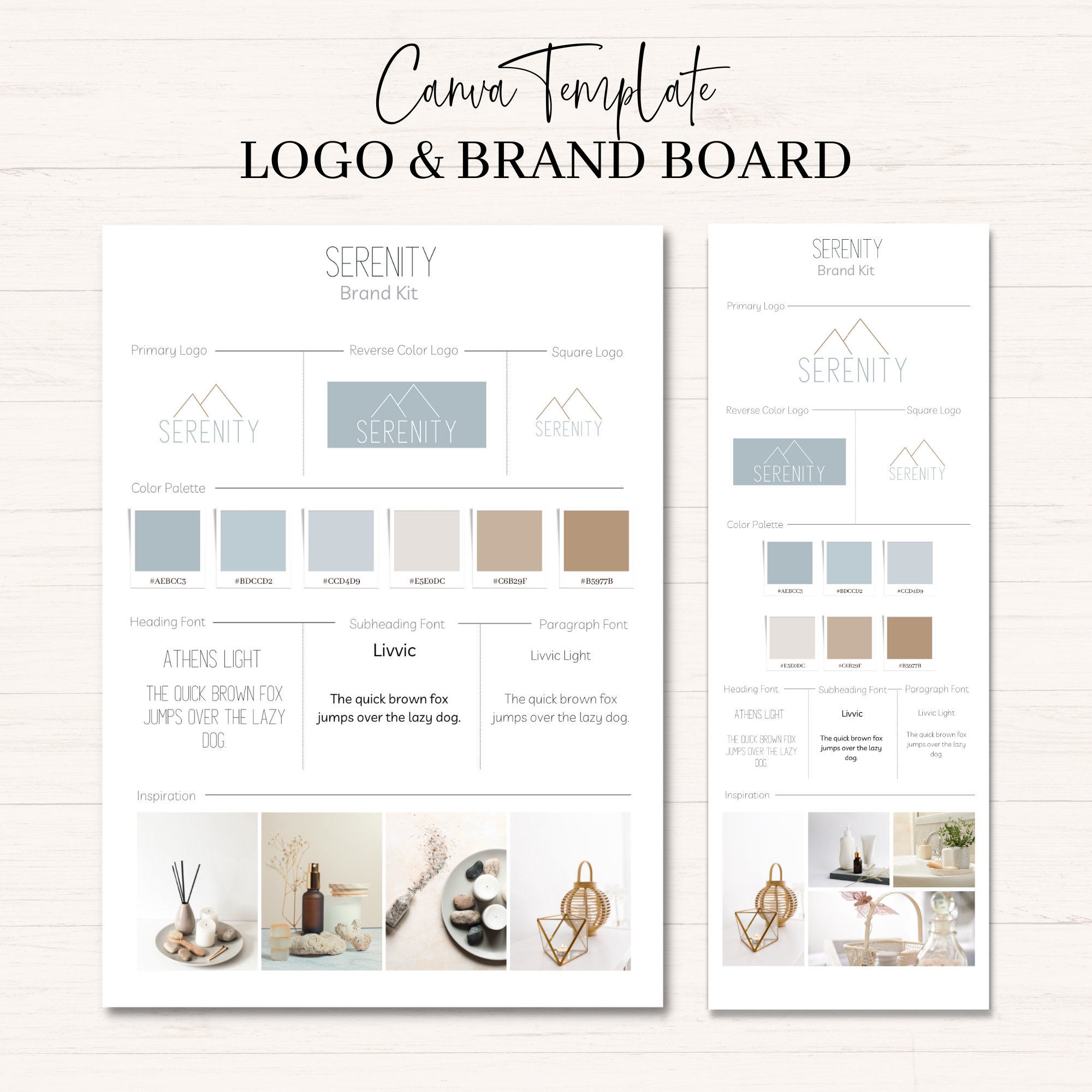 Minimalist Branding Kit, Canva Brand Kit Template Brand Board Template ...