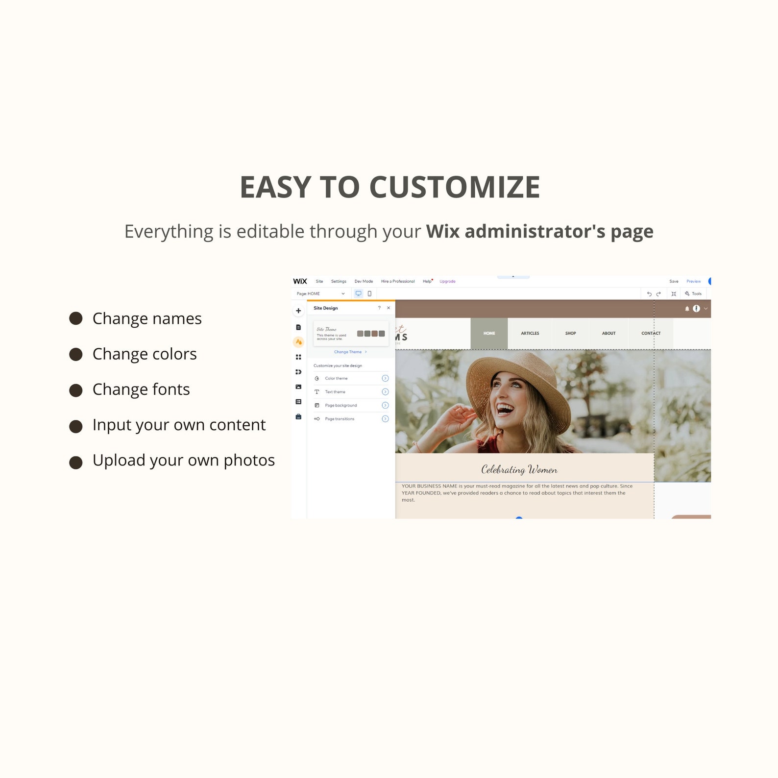 Wix Website Template, Wix Template Web Design, Wix Blog Theme, Wix ...