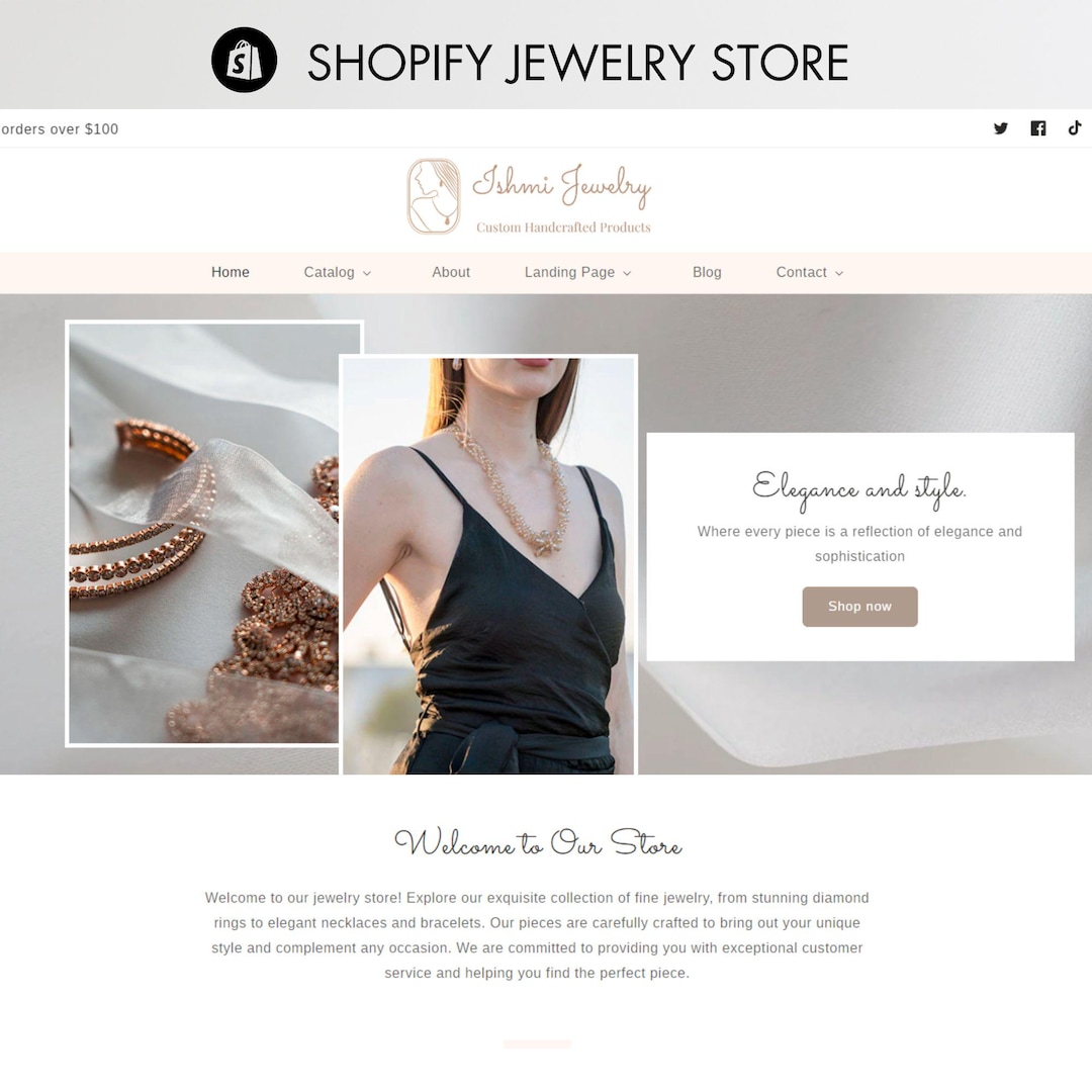 Shopify Theme for Jewelry Store | Website Design Template for Shopify 2 ...