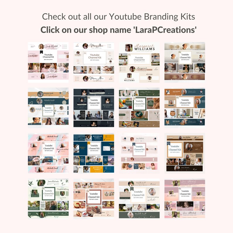 Youtube Channel Kit Youtube Branding Kit Editable Canva | Etsy