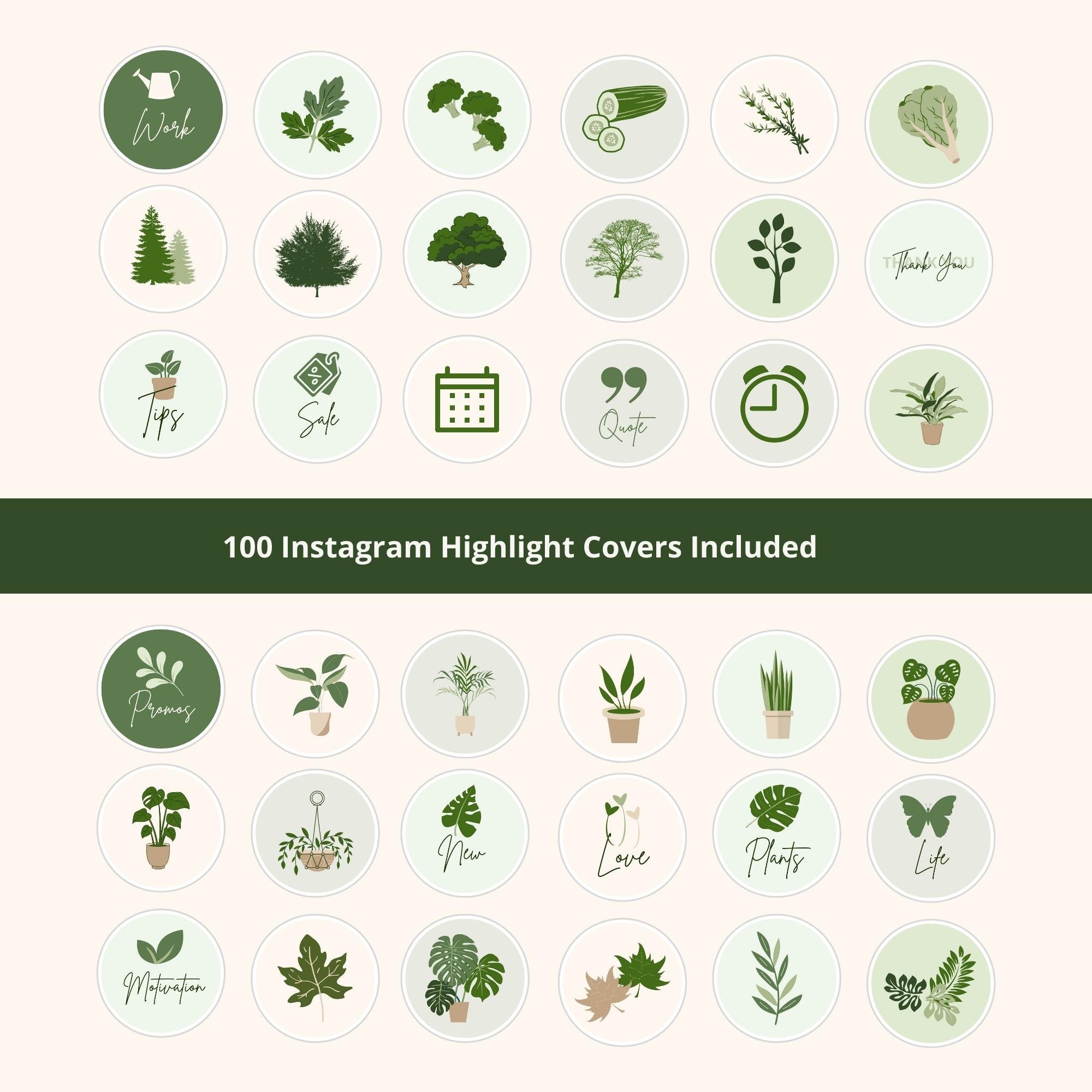 Gardening Instagram Highlight Covers, Plant Store Highlight Covers ...