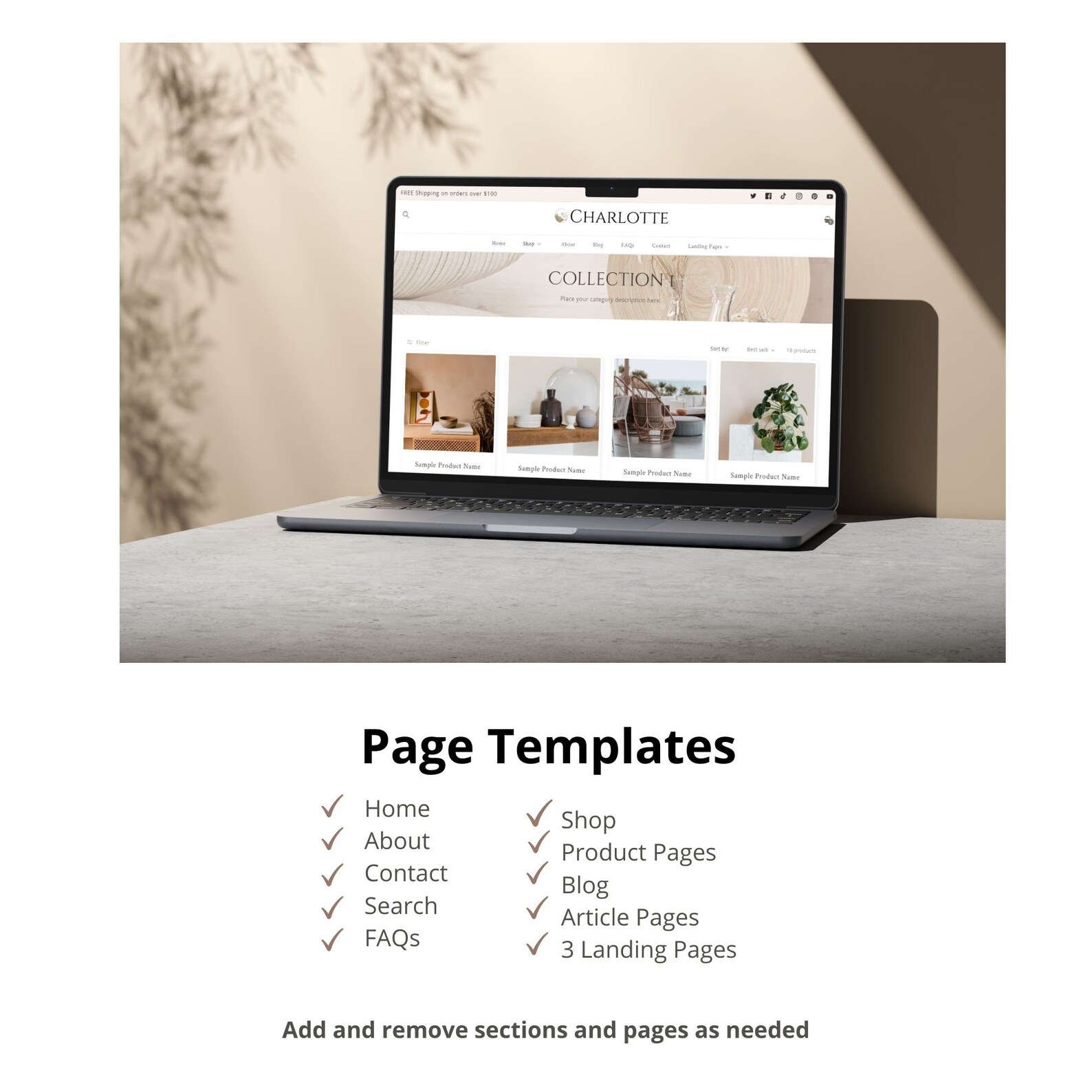 Shopify Theme Template, Shopify Website Template, Shopify Web Design ...