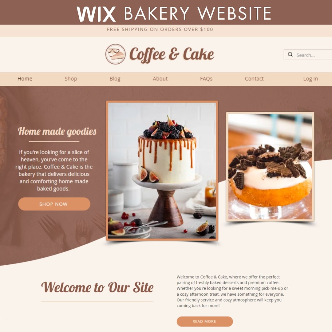 Bakery Website Template, Wix Website Template for Baking Business ...