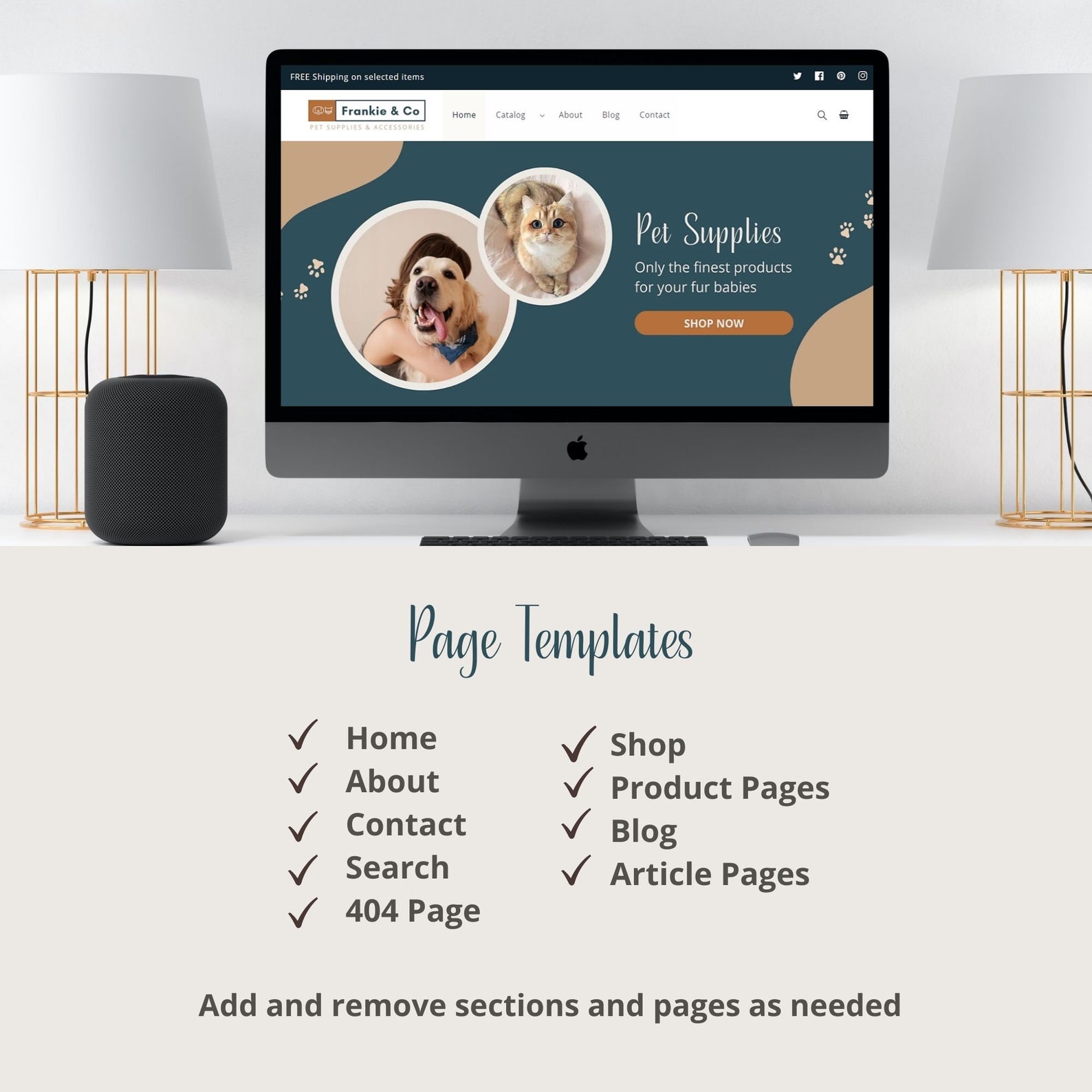 Pet Store Shopify Website Template, Pet Supplies Shopify Theme, Pet ...