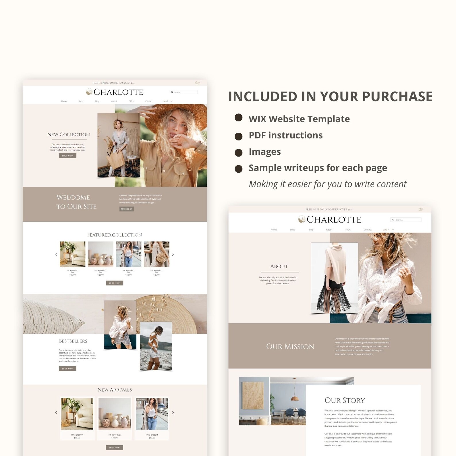 Wix Theme, Online Store Website Template, Ecommerce Small Business ...