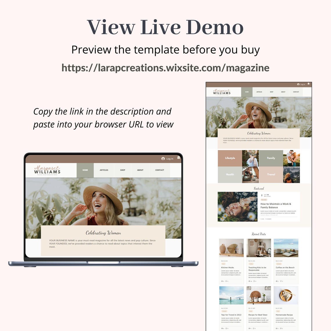 Wix Website Template, Wix Template Web Design, Wix Blog Theme, Wix ...