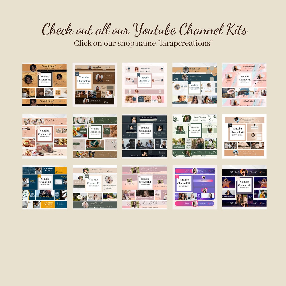Youtube Channel Kit Youtube Branding Kit Editable Canva - Etsy