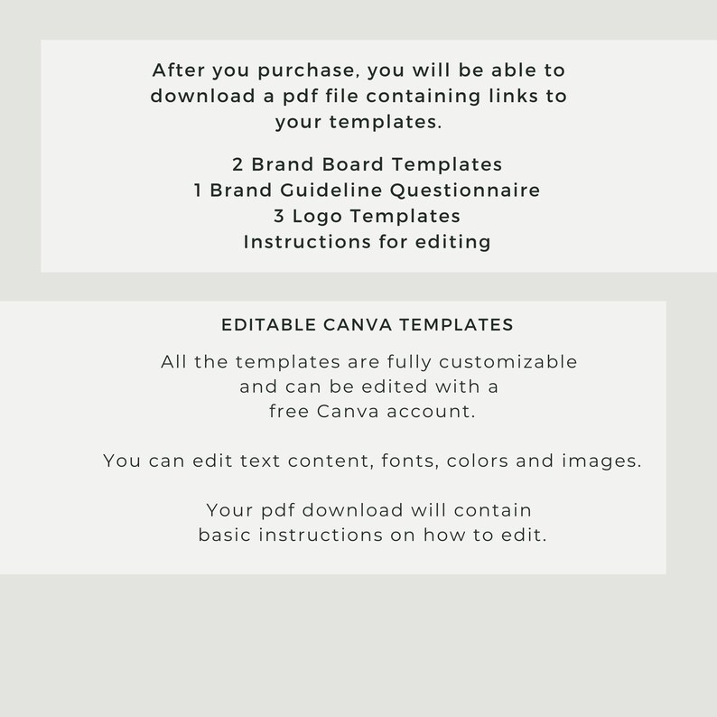 Green Brand Kit Canva Brand Kit Template Brand Board - Etsy