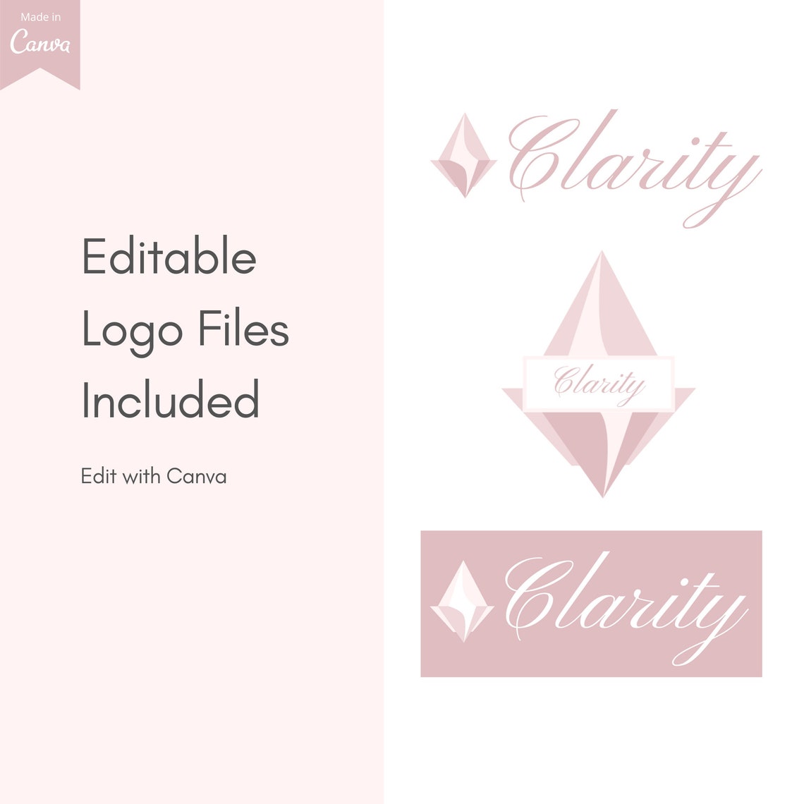 Canva Brand Kit Template Brand Board Template Light Pink | Etsy