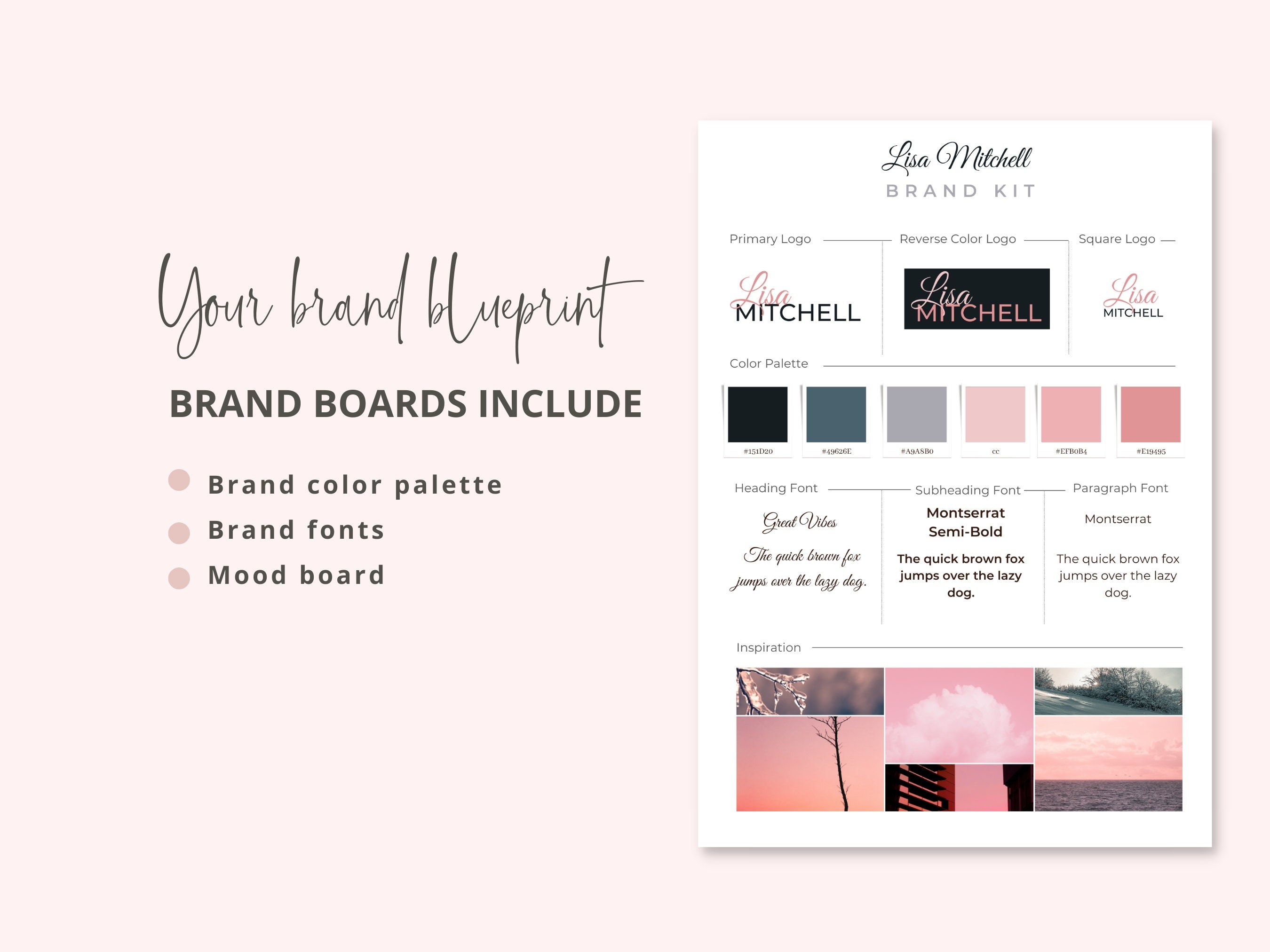 Canva Brand Kit Template | Brand Board Template | Branding Kit | DIY ...