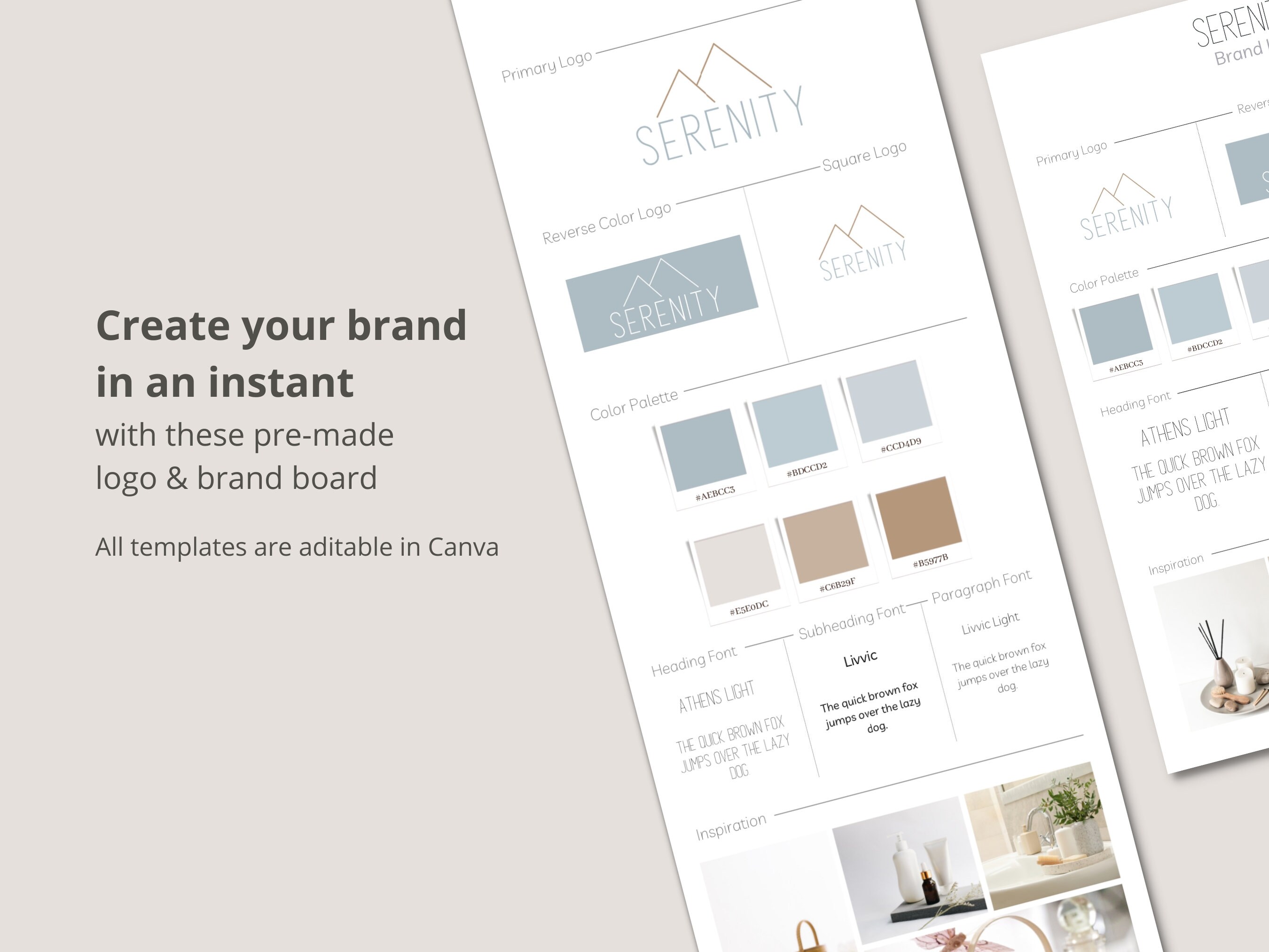 Minimalist Branding Kit, Canva Brand Kit Template Brand Board Template ...