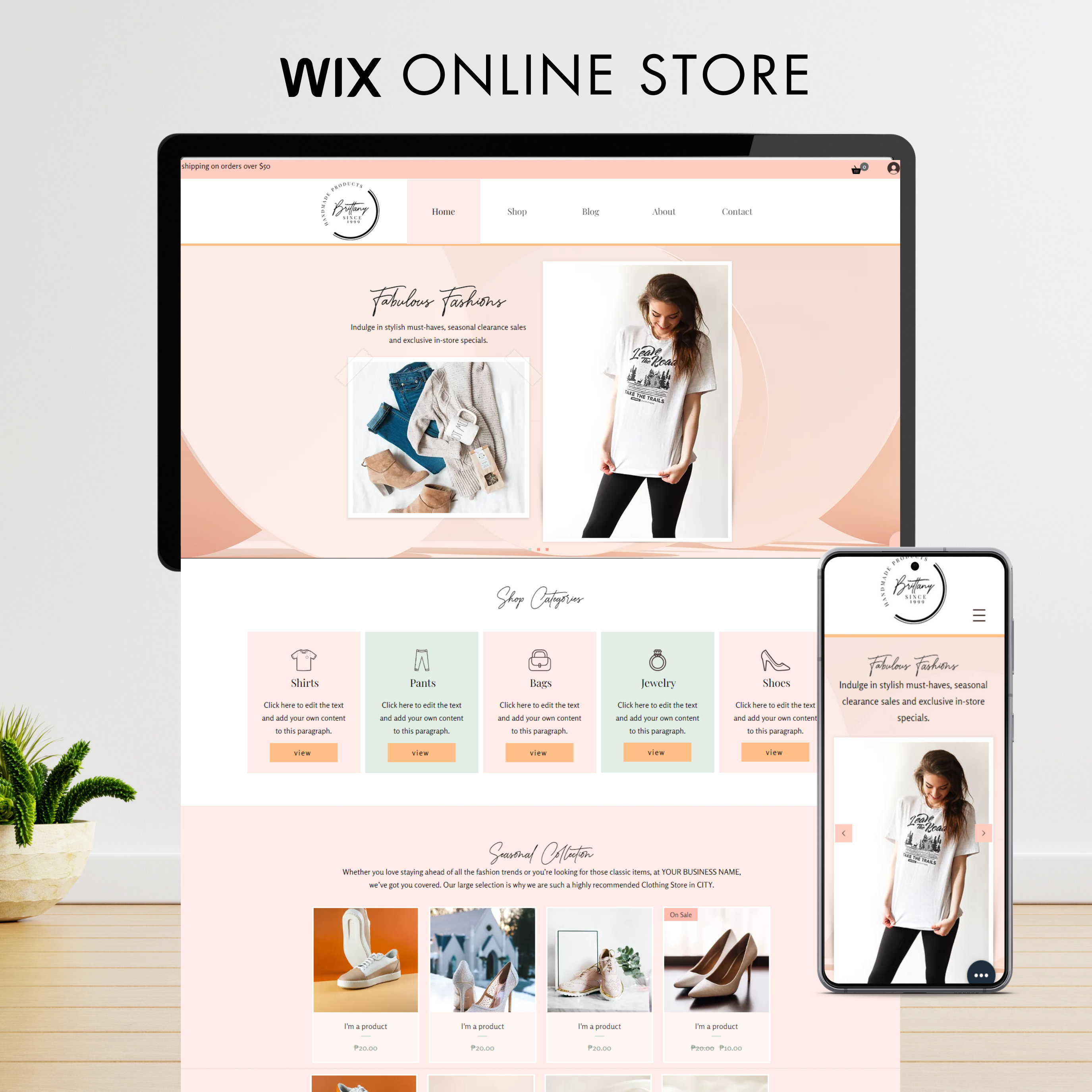 Wix Online Store Template, Shop Template, Ecommerce Website, Wix ...