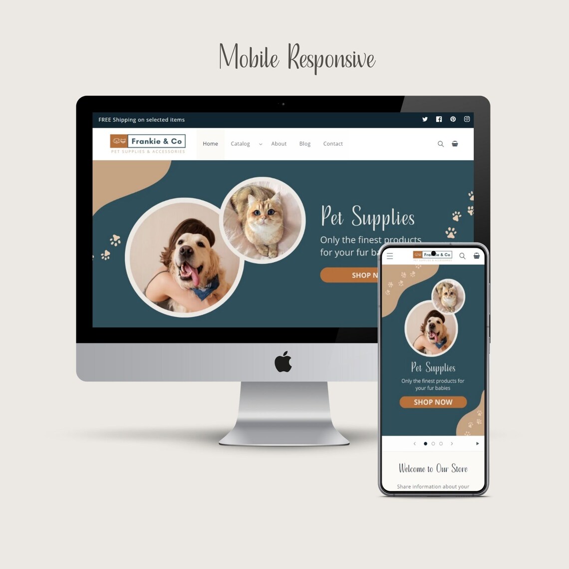 Pet Store Shopify Website Template, Pet Supplies Shopify Theme, Pet ...