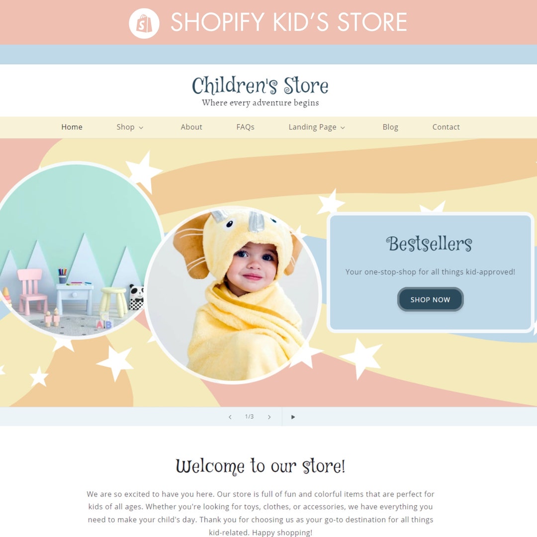 Shopify Theme for Kids Store | Children Store Shopify Template ...