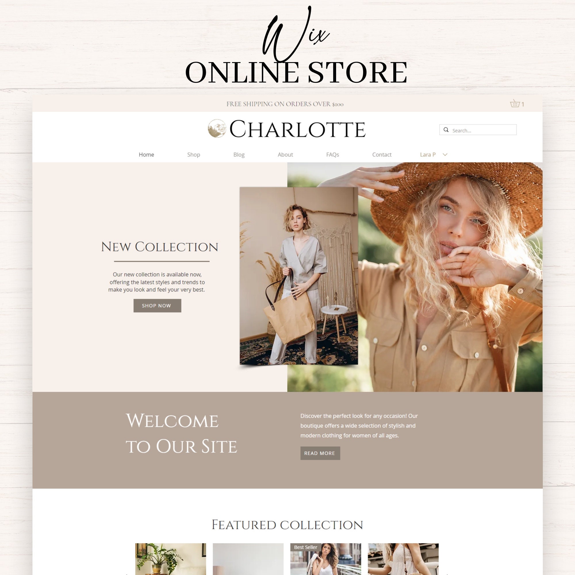 Wix Theme Online Store Website Template Ecommerce Small - Etsy