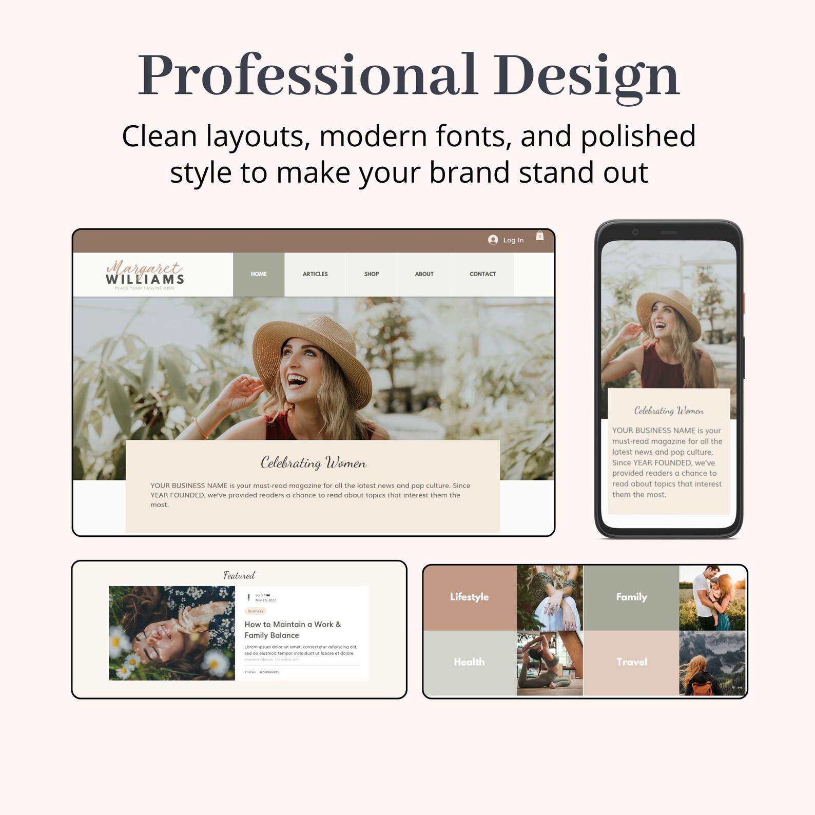 Wix Website Template, Wix Template Web Design, Wix Blog Theme, Wix ...