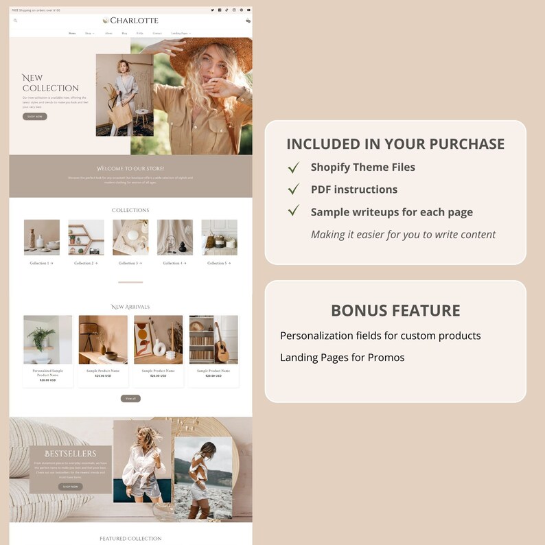Shopify Theme Template, Shopify Website Template, Shopify Web Design ...