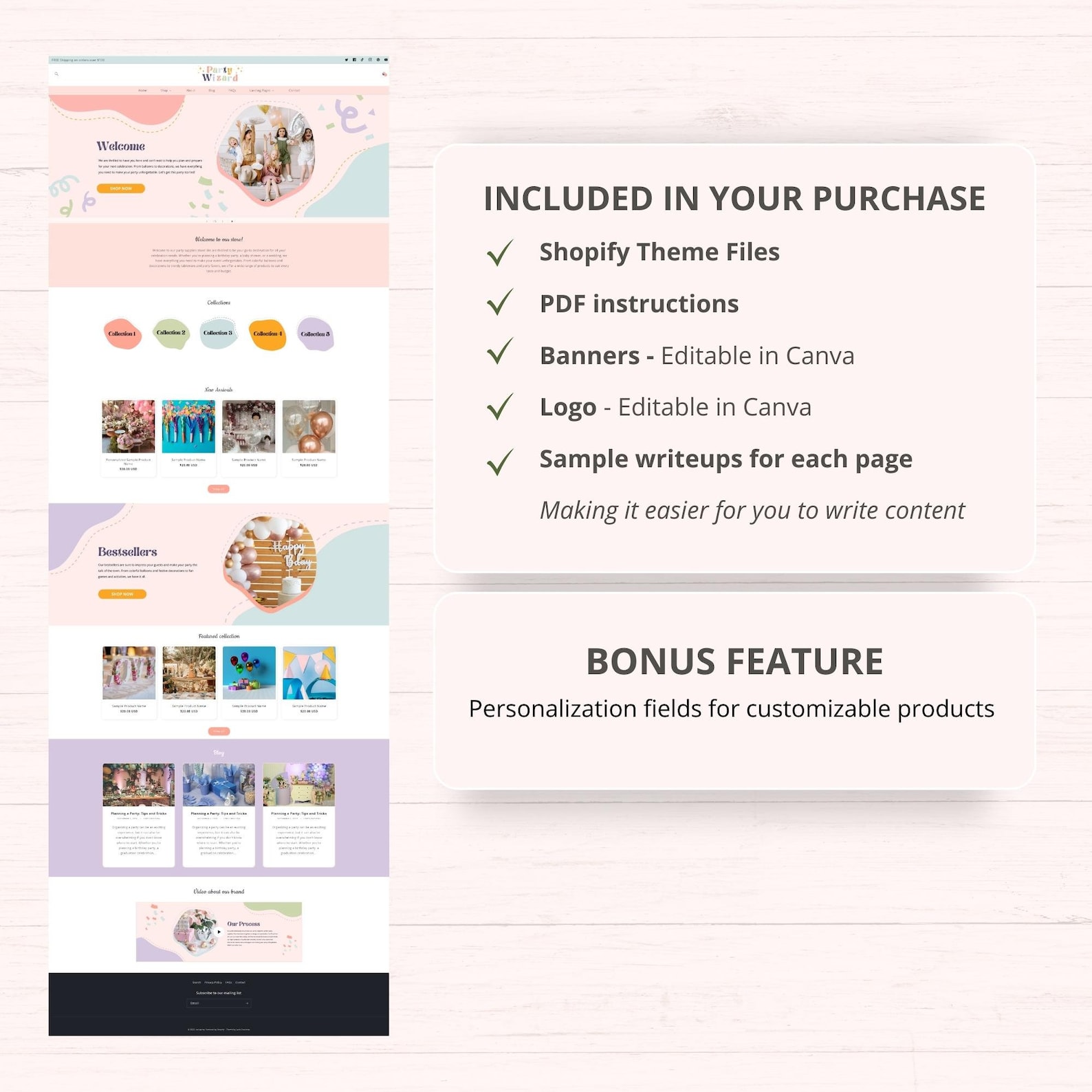 Shopify Theme, Shopify Website Template, Shopify Web Design, Shopify ...