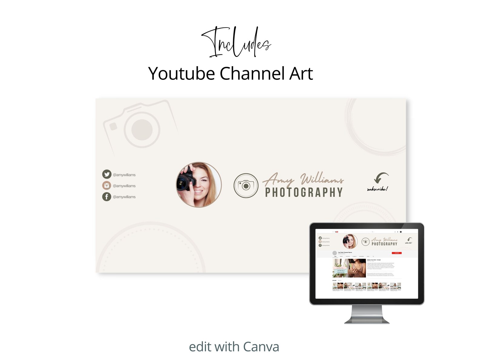 Photographer Branding Kit, Canva Branding Bundle, Photography Brand Kit ...
