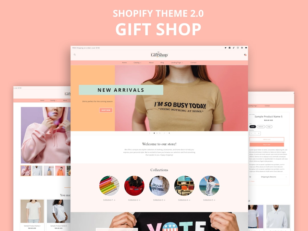 Shopify Website Template Shopify Theme Shopify Web Design - Etsy