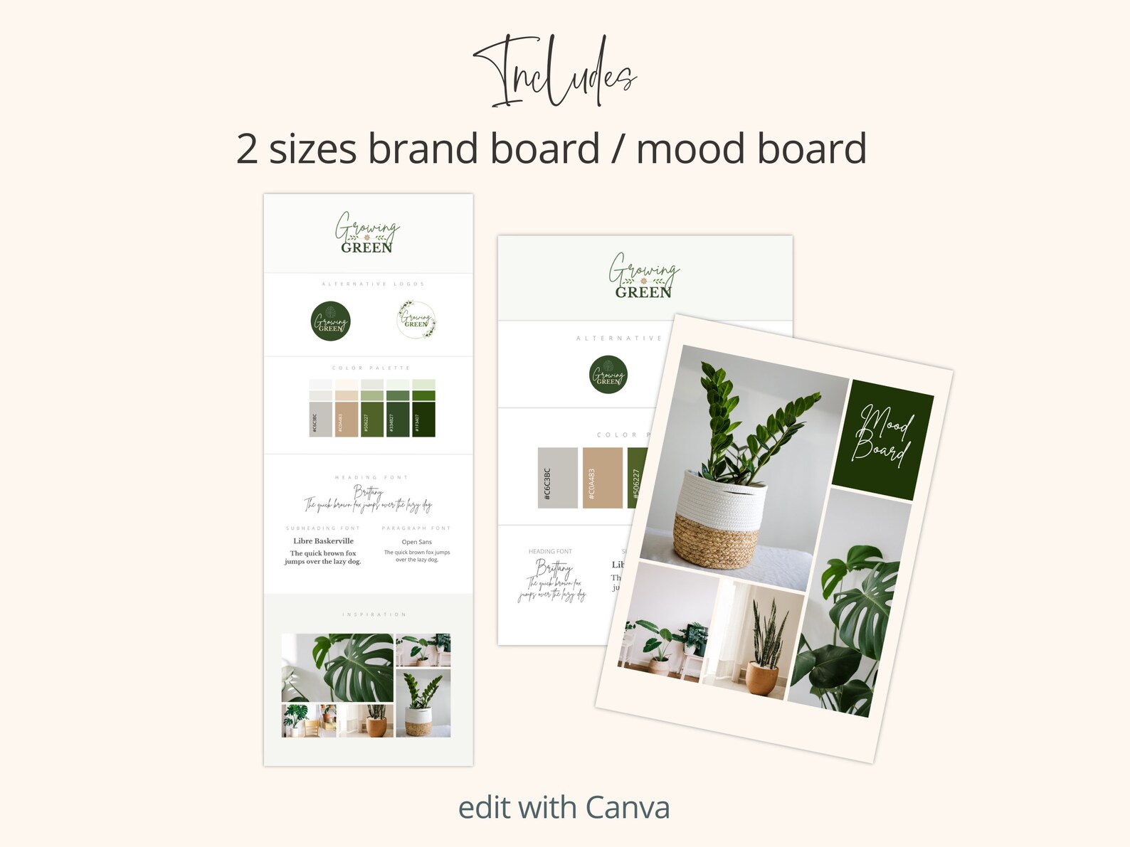 Canva Branding Bundle, Garden & Plant Business Branding Kit, Botanical ...