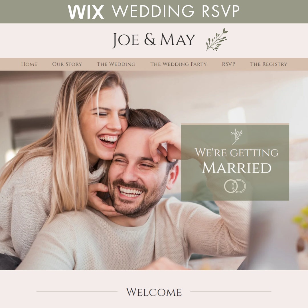 Wedding Website, Wix Website Template, Wix Theme, Wedding RSVP, Online ...
