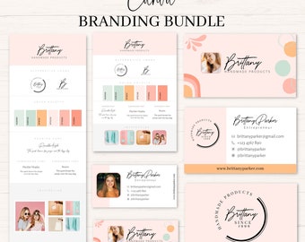 Canva Branding Bundle, Branding Kit, Complete Brand Kit, Premade Logo ...