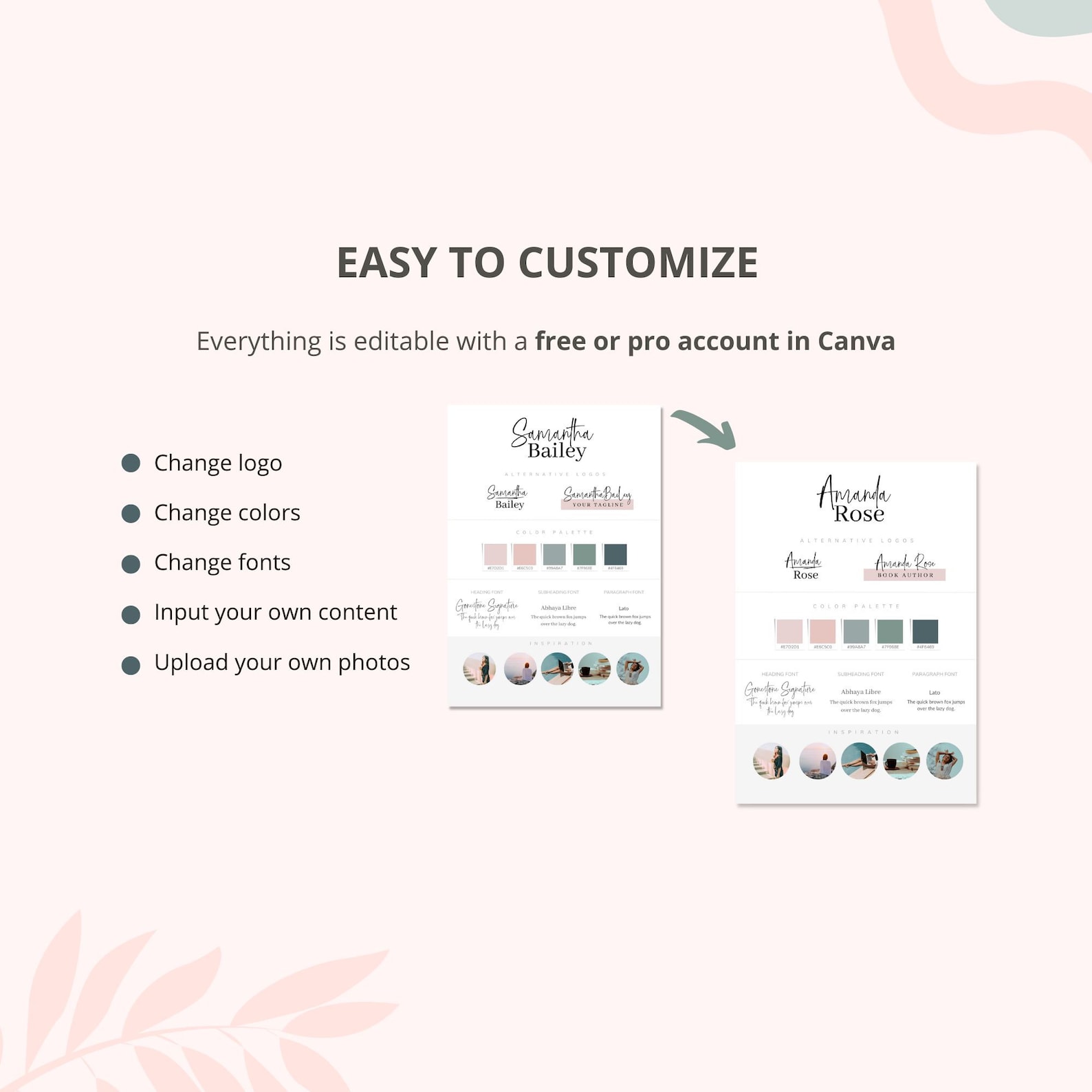 Canva Branding Bundle, Branding Kit, Complete Brand Kit, Premade Logo ...