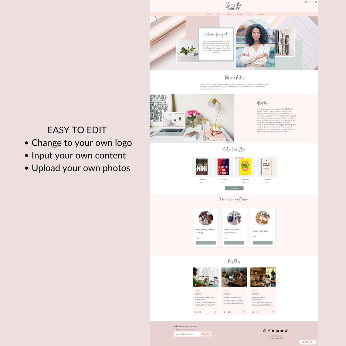 Wix Website Template Wix Template Website Design Wix Website - Etsy