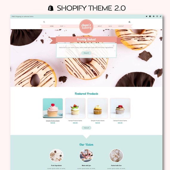 Shopify Website Template Shopify Theme Shopify Web Design - Etsy