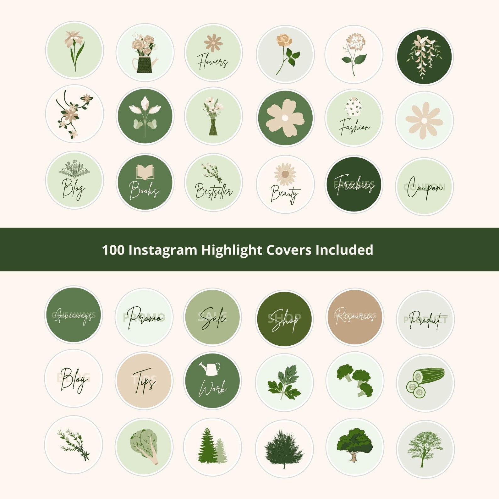 Gardening Instagram Highlight Covers, Plant Store Highlight Covers ...