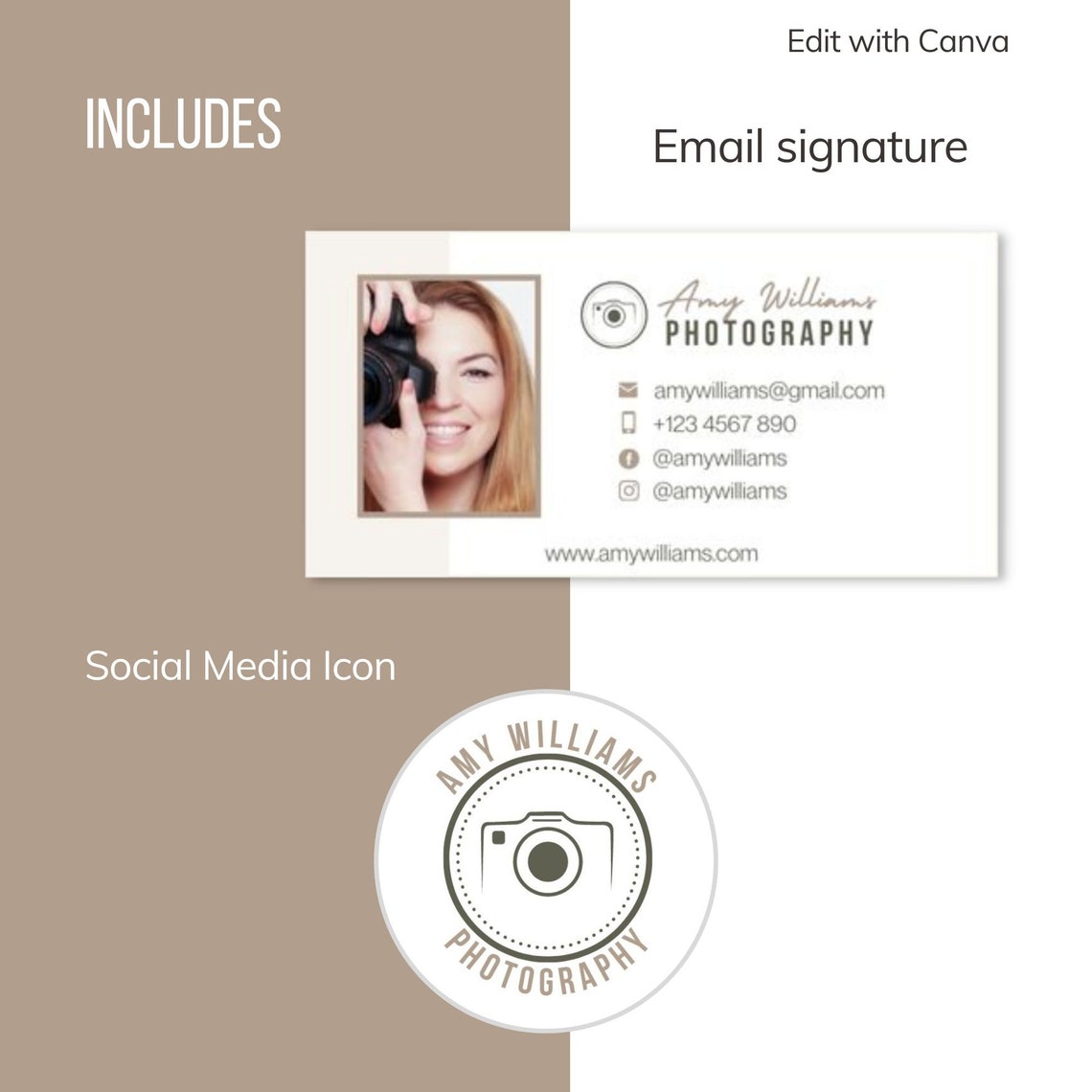 Photographer Branding Kit Canva Branding Bundle Photography - Etsy