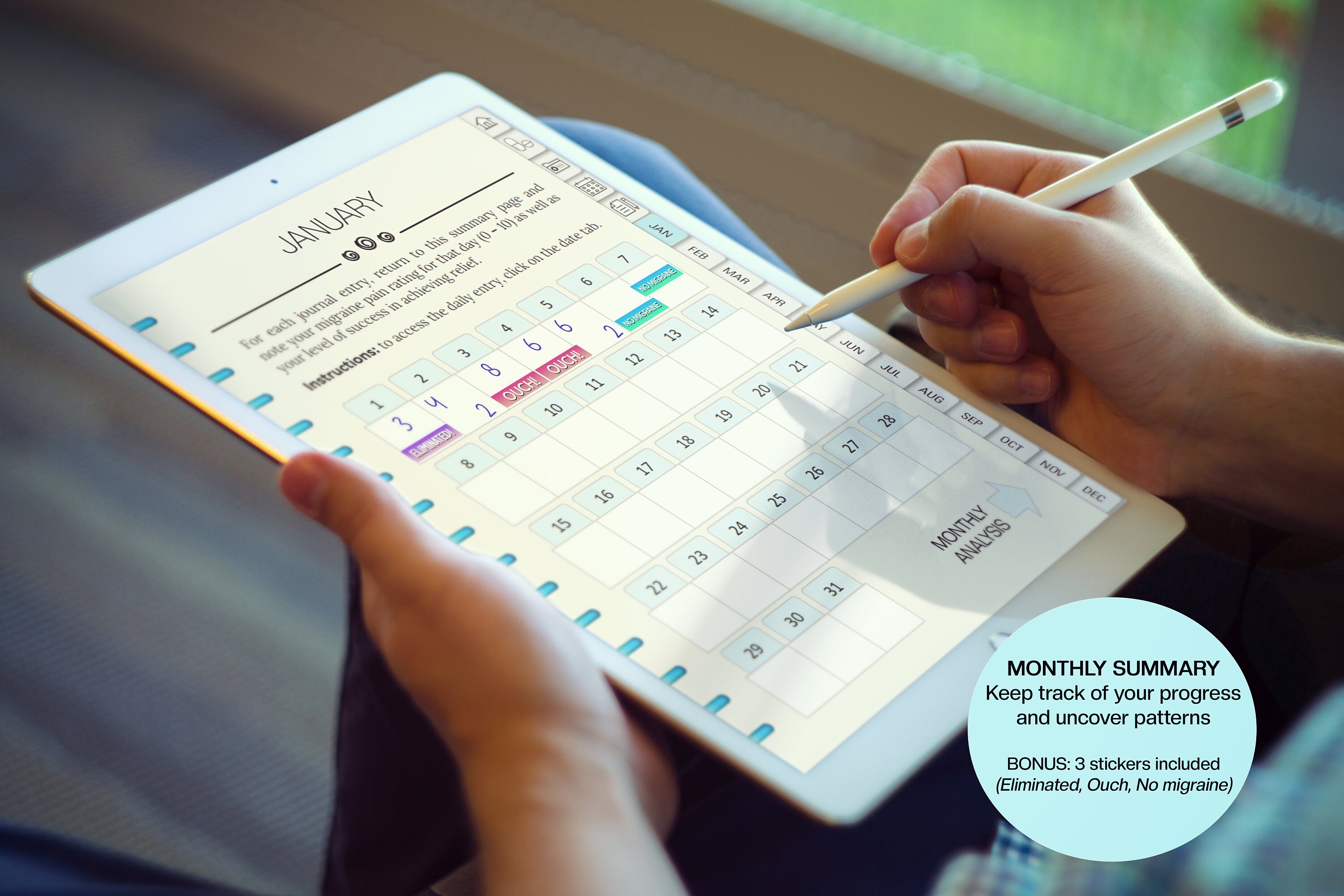 Digital Migraine / Headache Tracker Journal Goodnotes / - Etsy