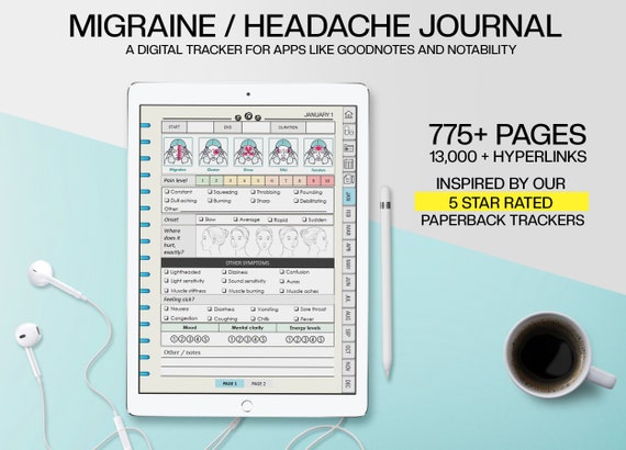 Digital Migraine / Headache Tracker Journal Goodnotes / - Etsy